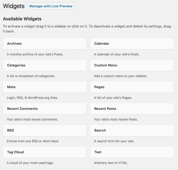 How to add and Manage WordPress Widgets by Visual Composer
