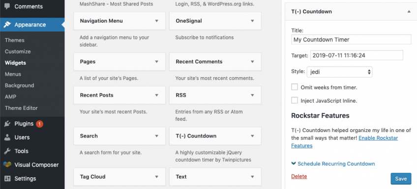 Add A Countdown Timer In Wordpress Visual Composer Website Builder 7048