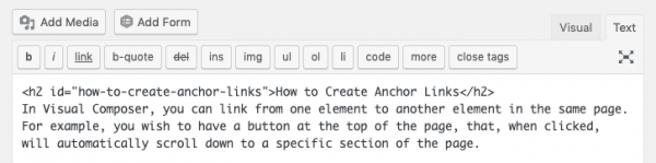 What is Anchor Link and How to Use It? - Visual Composer Website Builder