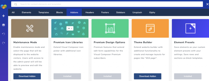 Visual Composer Element and Template Presets - Visual Composer Website Builder