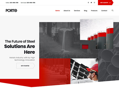Porto Theme Integration - Visual Composer Website Builder