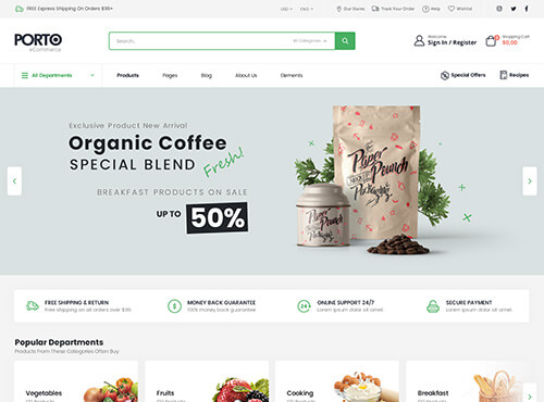 Porto Theme Integration - Visual Composer Website Builder
